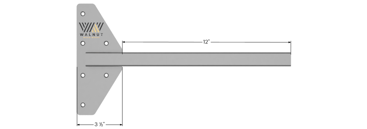 Super Duty Floating Desk Bracket | Walnut Wood Works